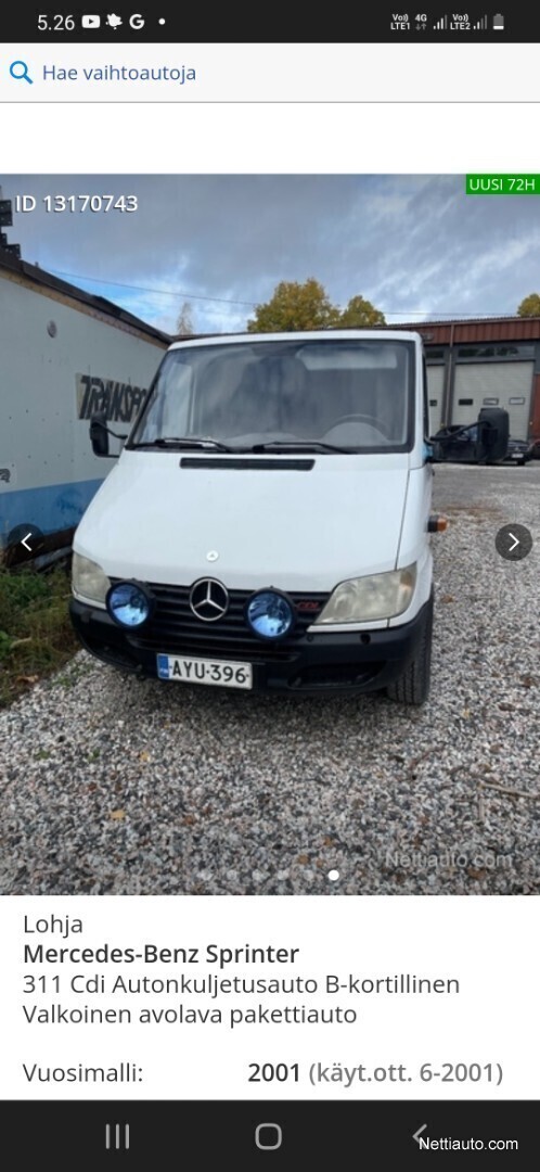 Mercedes-Benz Sprinter 2.1 cdi Avolava 2001 - Vaihtoauto - Nettiauto