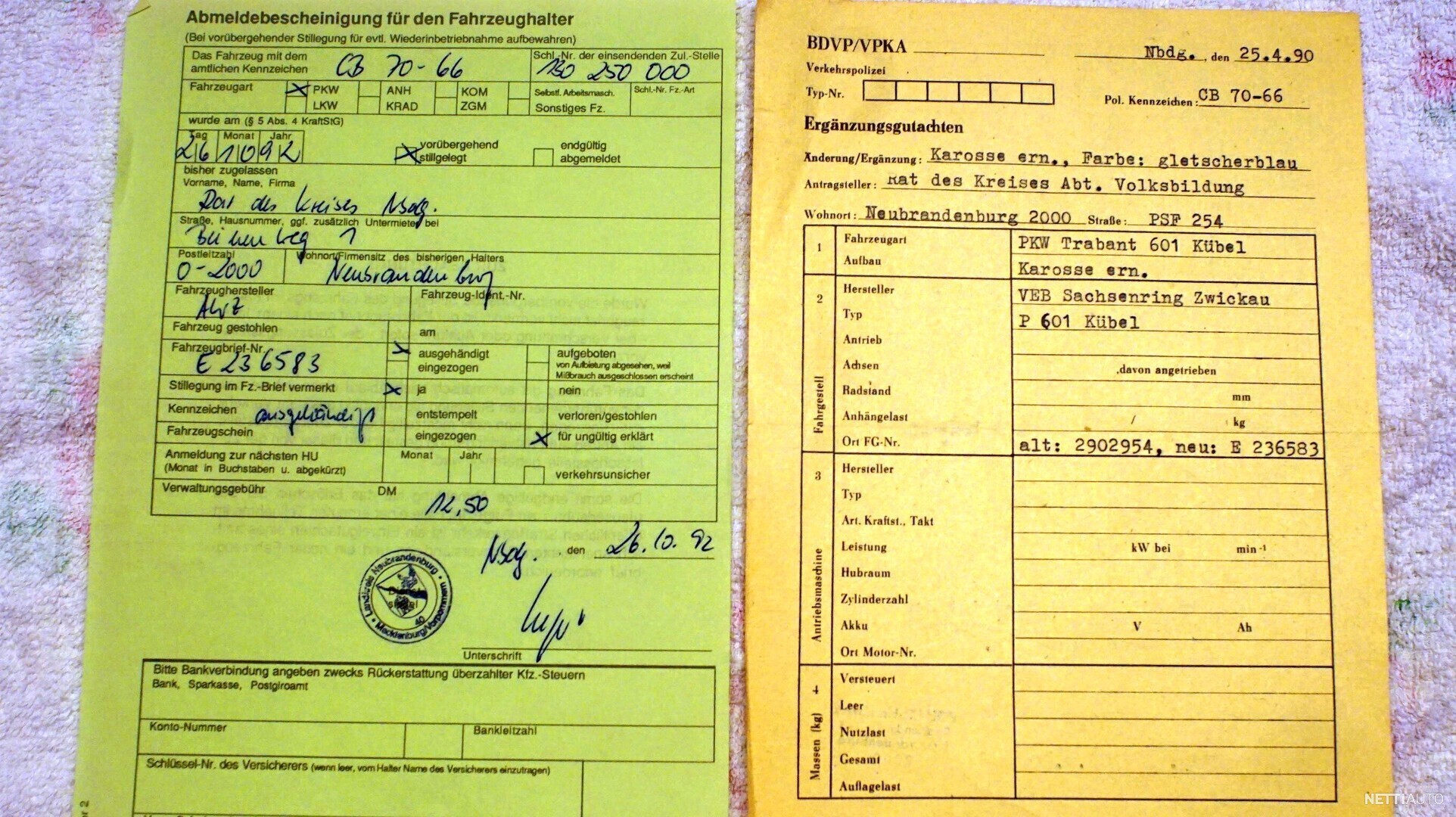 Trabant 601 P601A Tila-auto 1977 - Vaihtoauto - Nettiauto